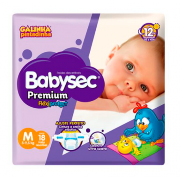 Fralda Premium Flexiprotect Galinha Pintadinha M Babysec - Pacote 18 ...